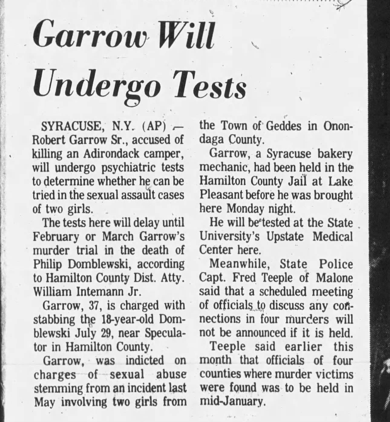 Part 3: The Burried Bodies Case – Robert Garrow – | The True Crime Blog